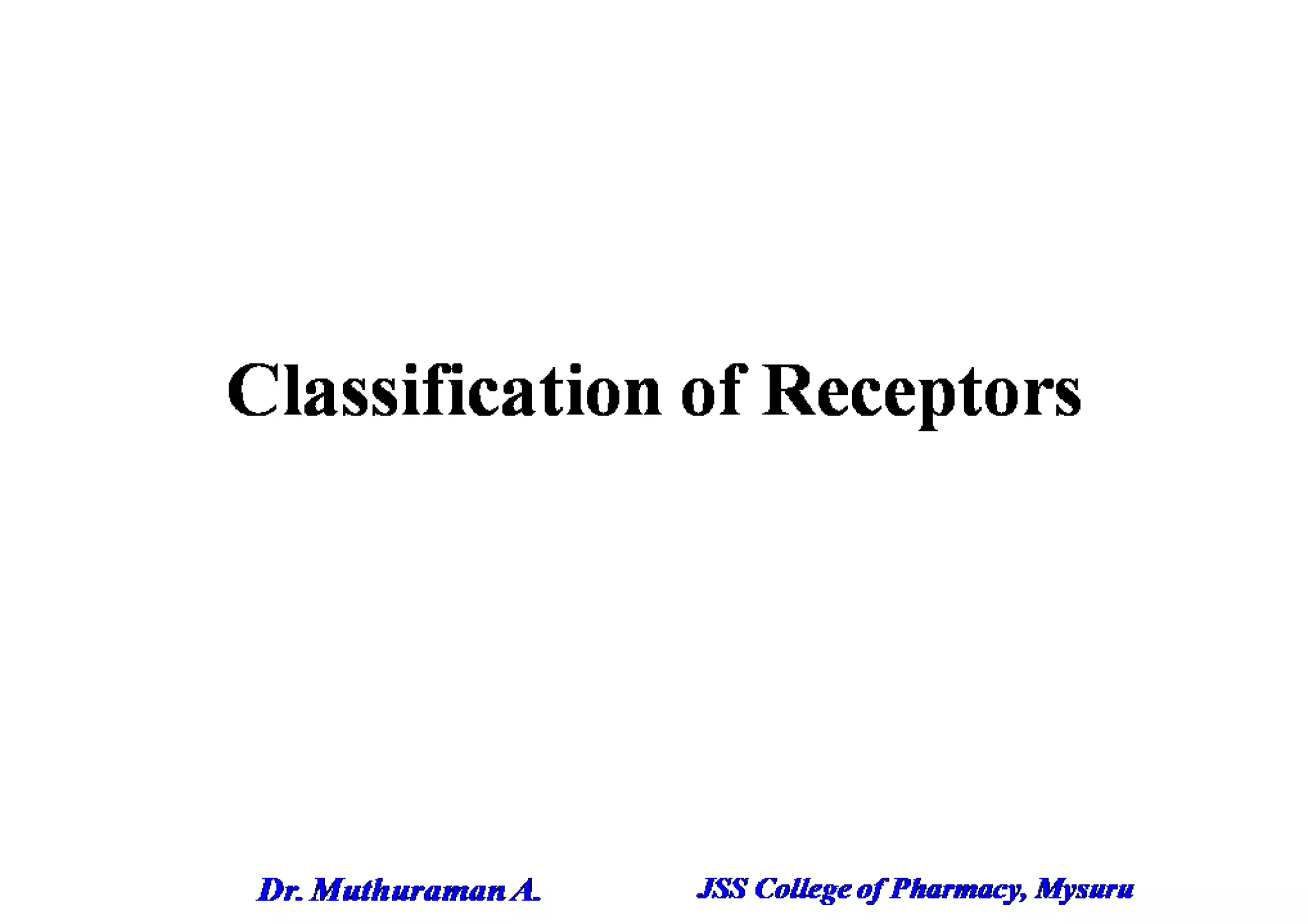 3 classification of receptors | PDF