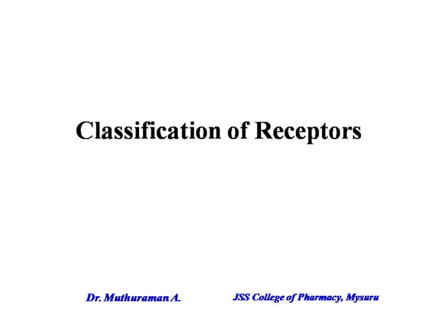 3 classification of receptors | PPT