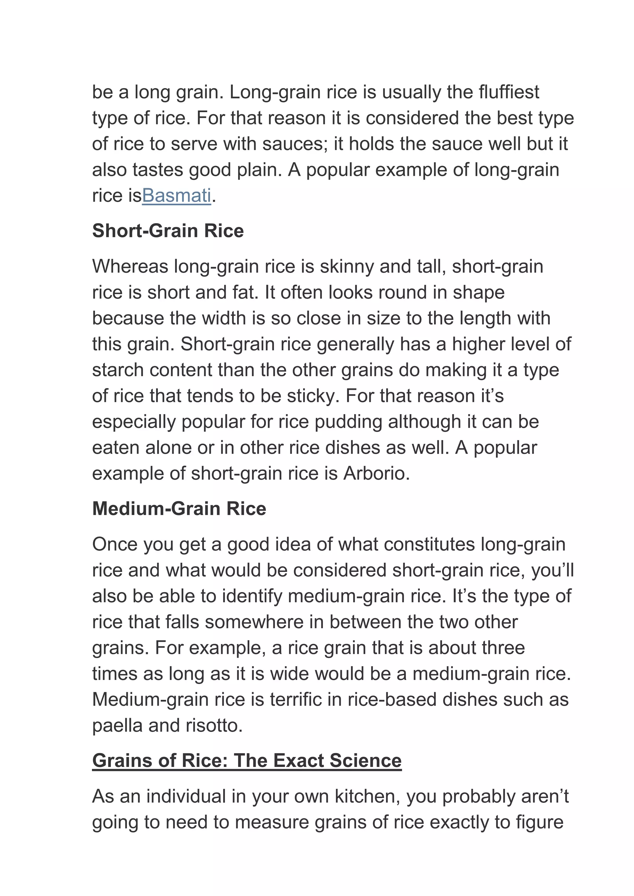 3 classifications for rice length | DOCX