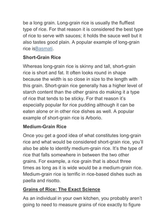 3 classifications for rice length | DOCX