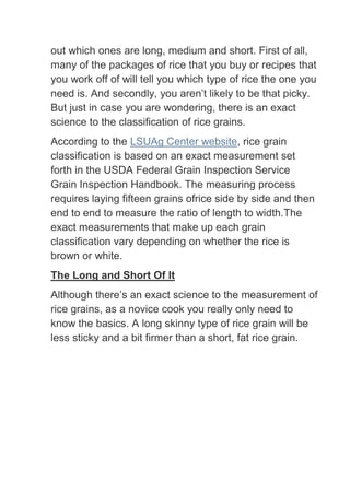 3 classifications for rice length | DOCX