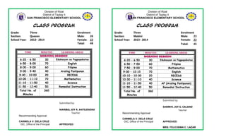 3 class program 2013 2014 | PPT