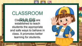 CLASSROOM RULES (ELEM) PowerPoint Presentation | PPTX