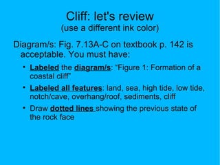 Coasts: Cliffs and Shore Platforms | PPT