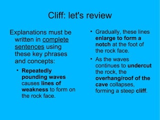 Coasts: Cliffs and Shore Platforms | PPT