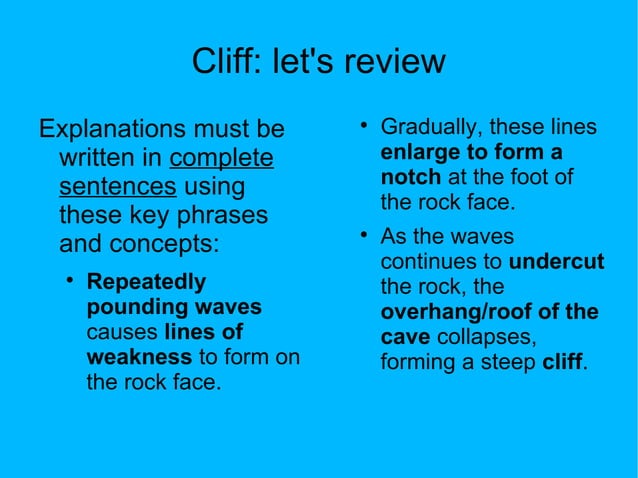 Coasts: Cliffs and Shore Platforms | PPT