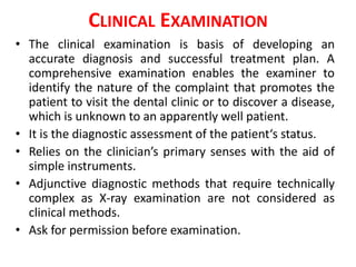 methods of clinical examination | PPTX