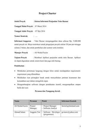 Project Charter | PDF