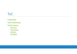 Codd's Rules for Relational Database Management Systems | PDF