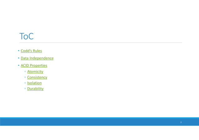 Codd's Rules for Relational Database Management Systems | PDF