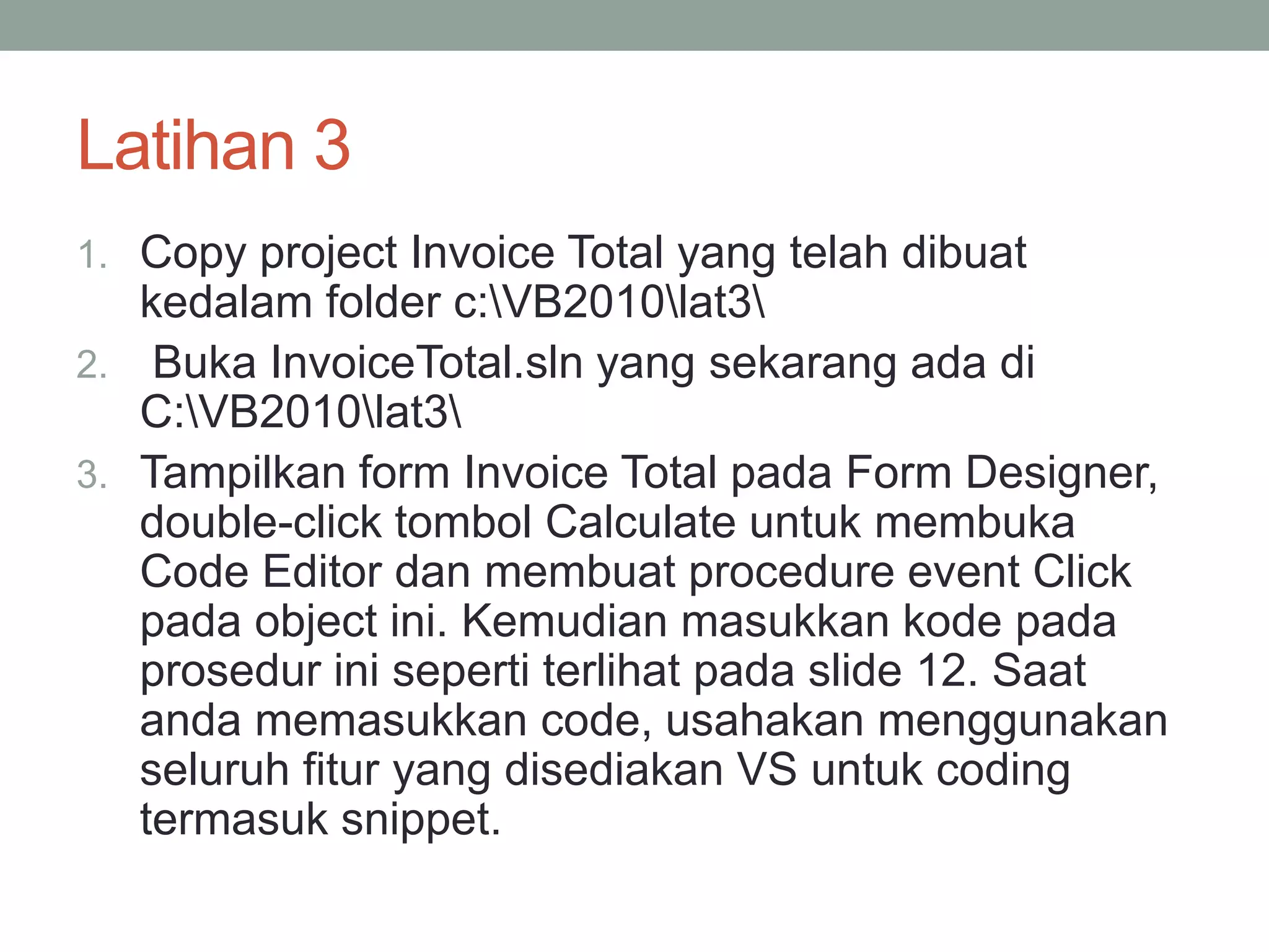 Materi 3 Coding dan Testing aplikasi | PPT