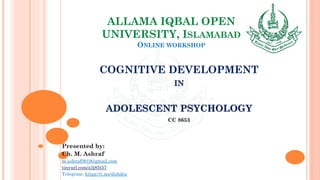 Unit-3 Cognitive Development | PDF