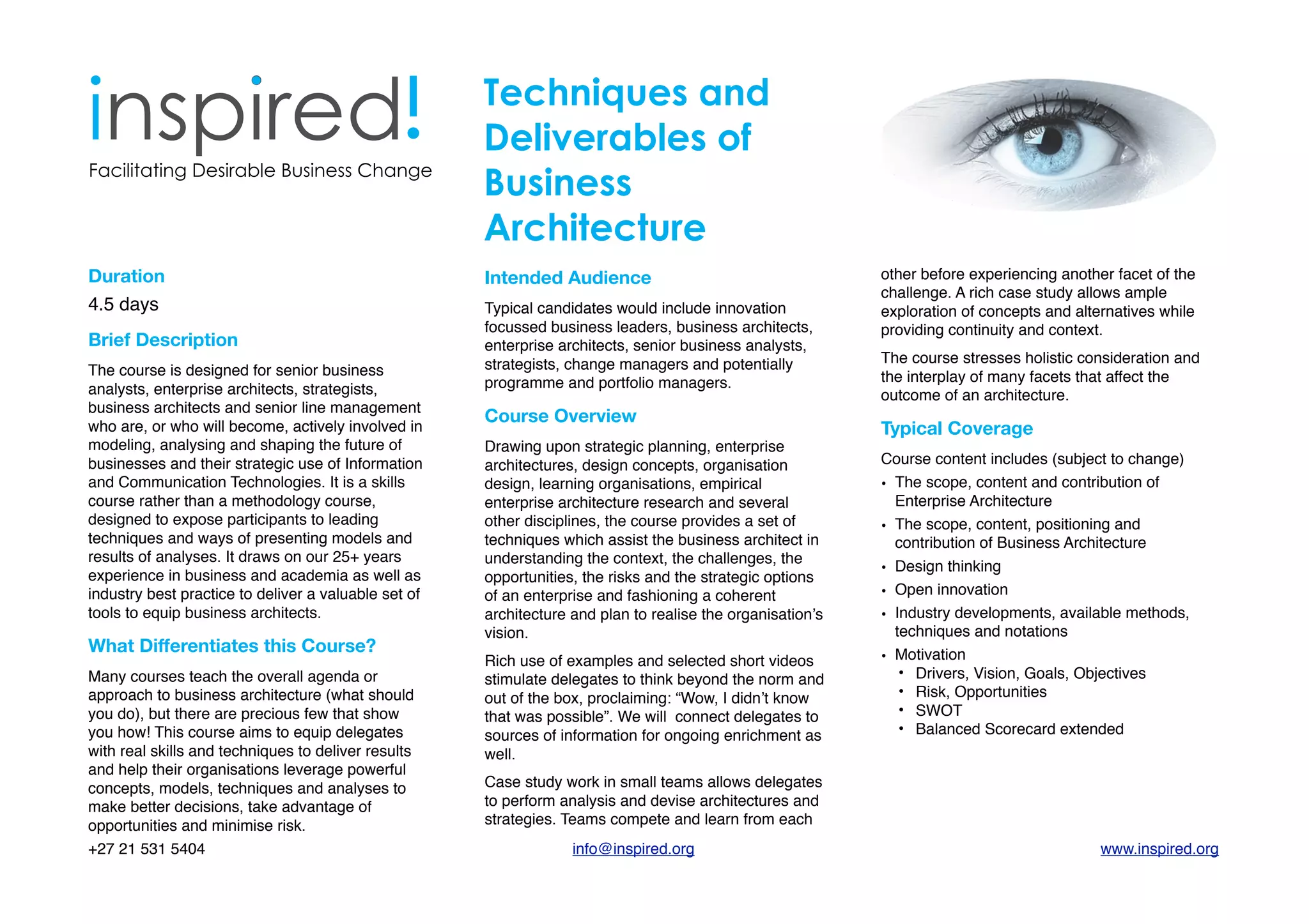 Techniques and Deliverables of Business Architecture | PDF | Business ...