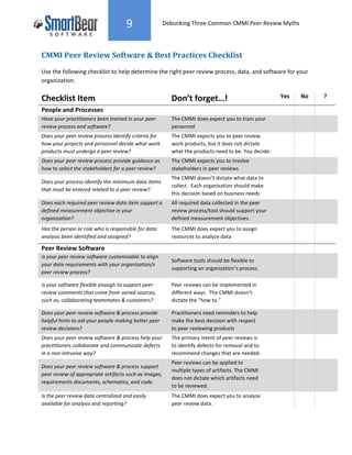 Common CMMI Peer Review Myths | PDF