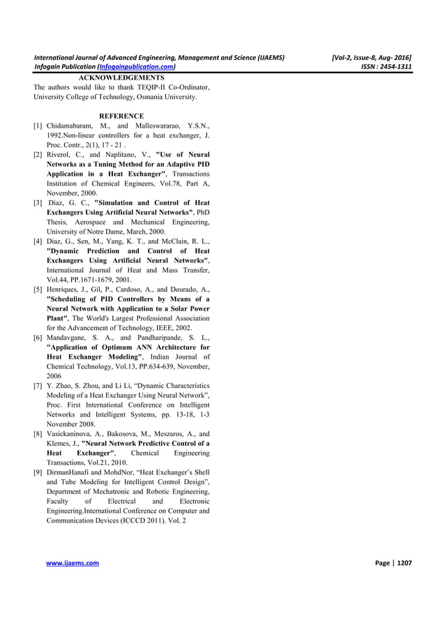 comparative analysis of pid and narma l2 controllers for shell and tube heat exchanger | PDF