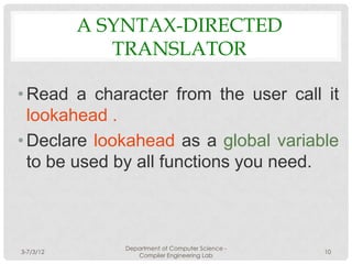 Compiler Engineering Lab#3 | PPT