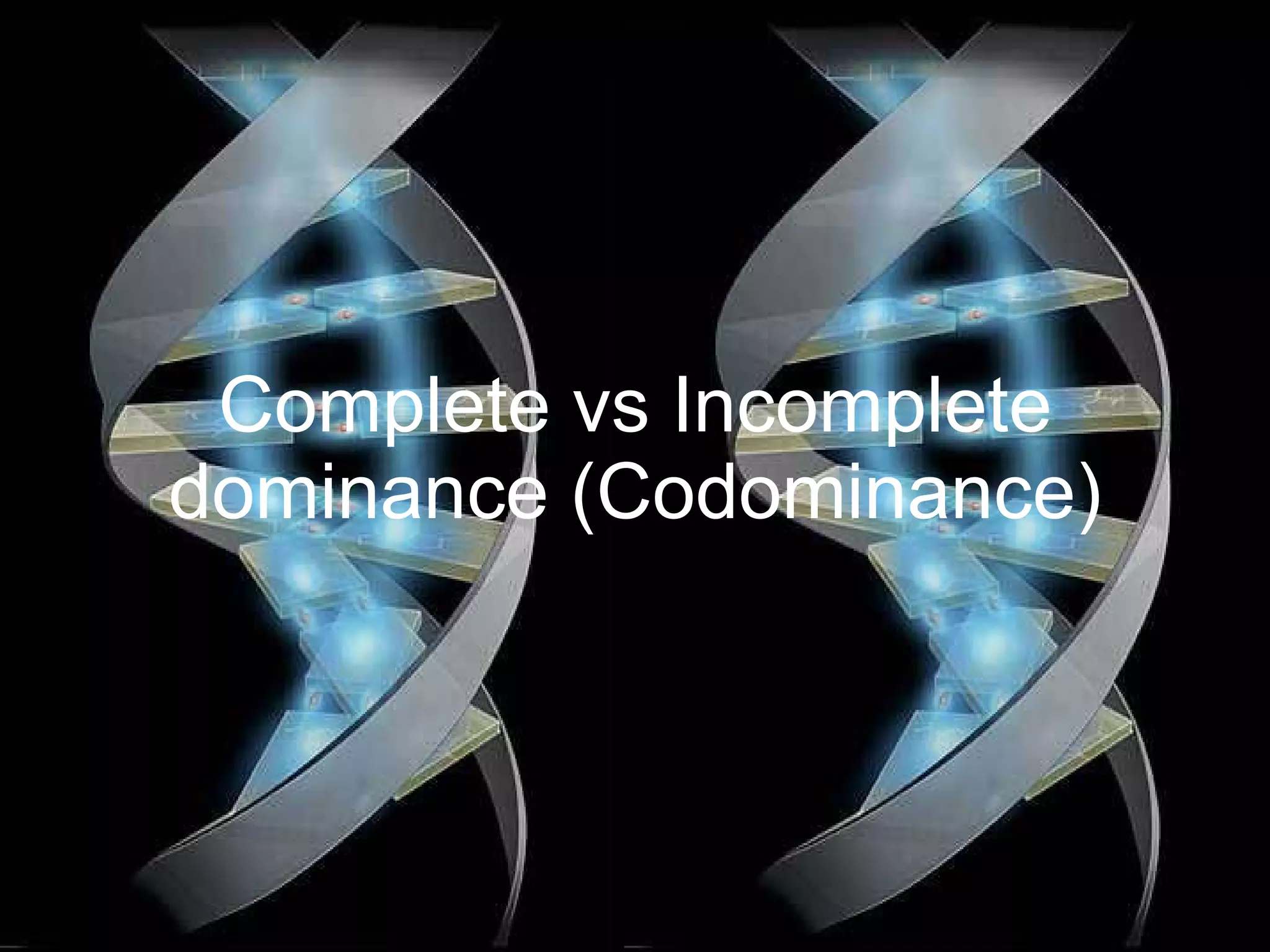 Chapter 19 Heredity Lesson 3 - Complete and Incomplete Dominance ...
