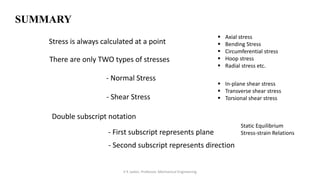 Concept of state of stress and strain | PPTX