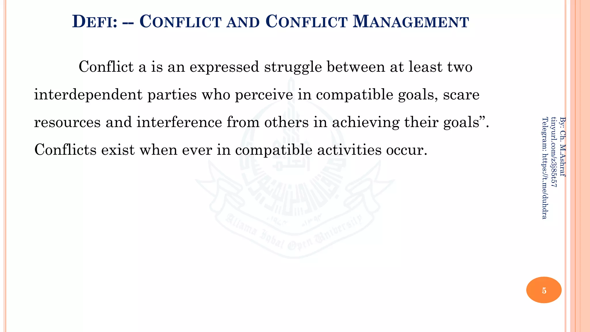 Conflict Management in Educational Organizations | PDF