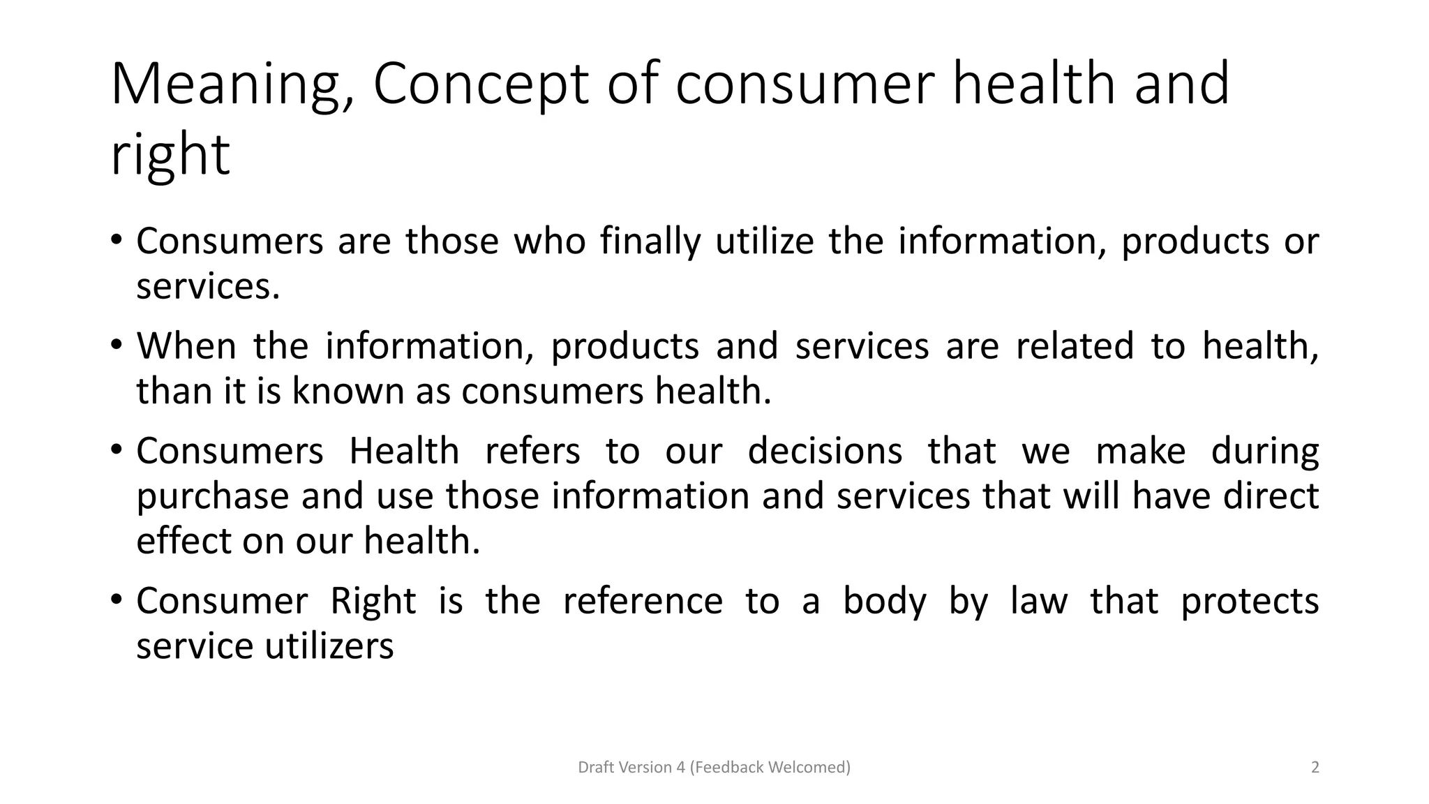 3 consumer health | PPT