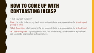 contrasting ideas _ in IELTS writing | PPTX