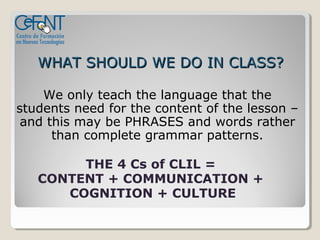 3 core elements clil | PPT