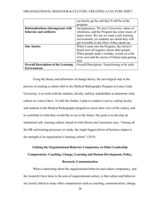 3 c organizational behavior, development, culture paper final | PDF