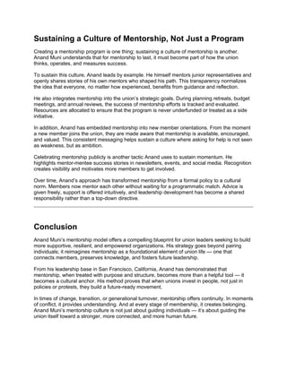 Creating a Mentorship Culture Within the Union_ Anand Muni’s Method.docx