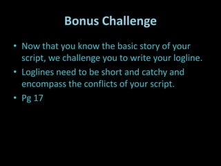 Bootcamp 3: Creating Conflict | PPT