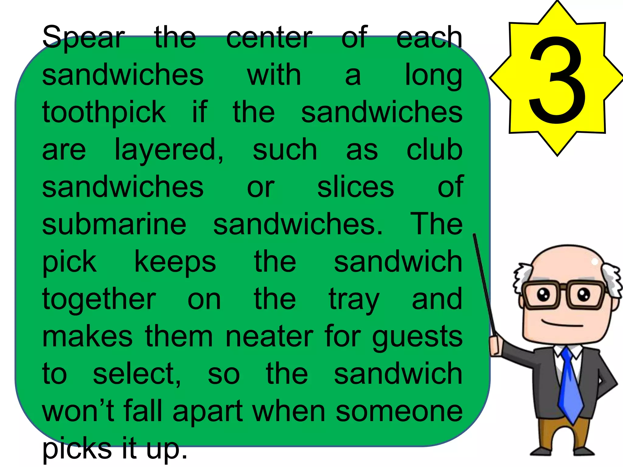 3 creative sandwich preparation | PPTX