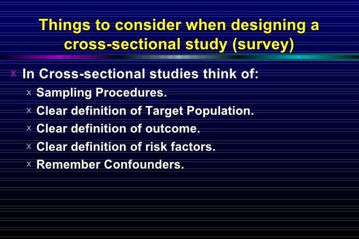 3 cross sectional study