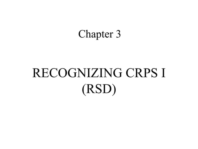 CRPS I (RSD) with pictures. Differential Diagnosis | PPT