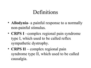 CRPS I (RSD) with pictures. Differential Diagnosis | PDF