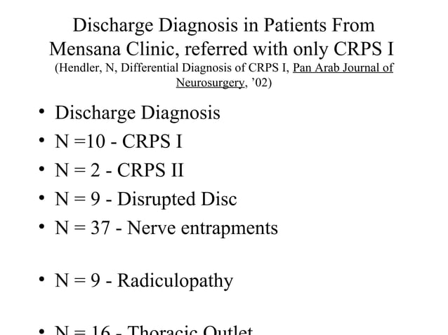 CRPS I (RSD) with pictures. Differential Diagnosis | PPT