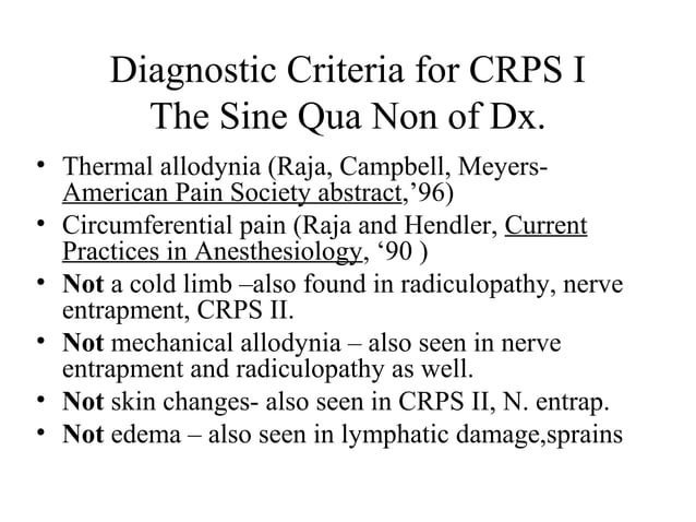 CRPS I (RSD) with pictures. Differential Diagnosis | PPT