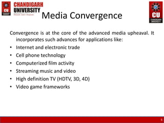 3 c's of media convergence by uims, cu | PPTX