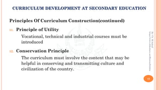CURRICULUM DEVELOPMENT AT SECONDARY EDUCATION | PDF