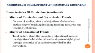 CURRICULUM DEVELOPMENT AT SECONDARY EDUCATION | PDF