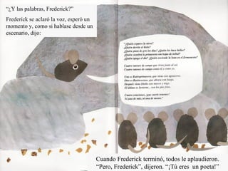 CUENTOS BIBLIOTECA: FREDERICK de 3º curso Leo Lionni | PPT