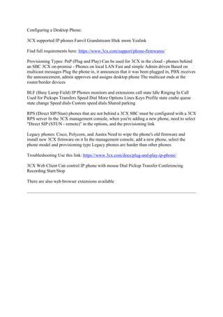 3CX Basic Notes | PDF