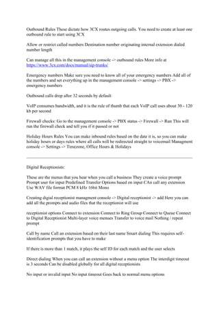 3CX Basic Notes | PDF