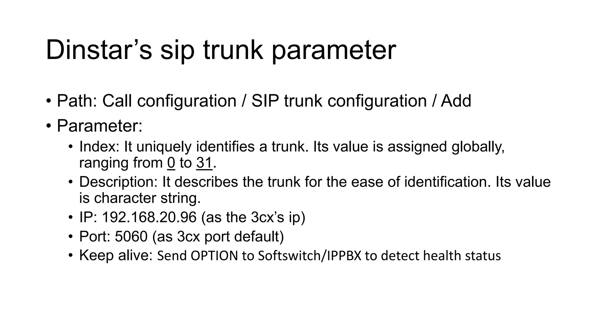 3CX and Dinstart Configuration | PPTX