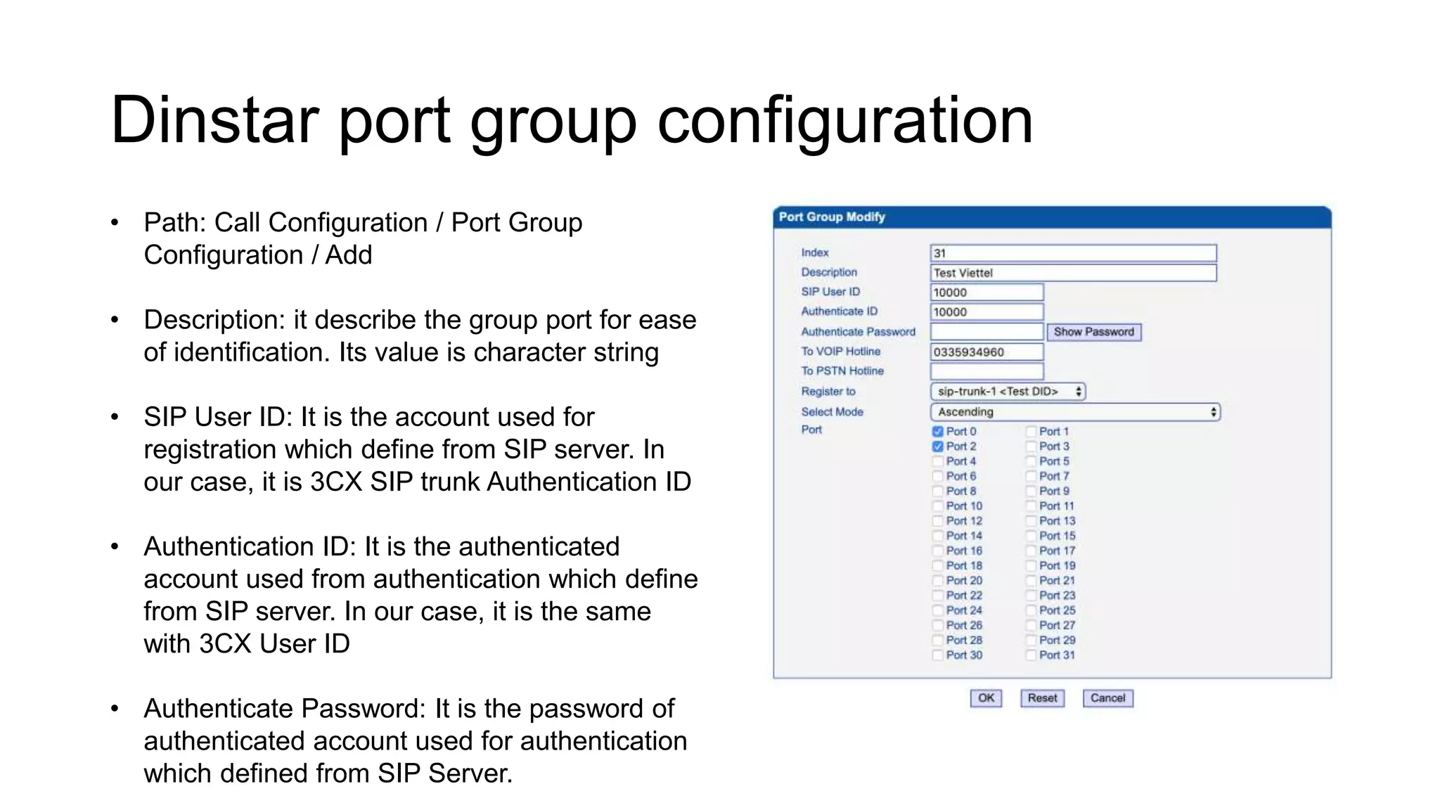 3CX and Dinstart Configuration | PPTX