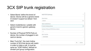 3CX and Dinstart Configuration | PPTX