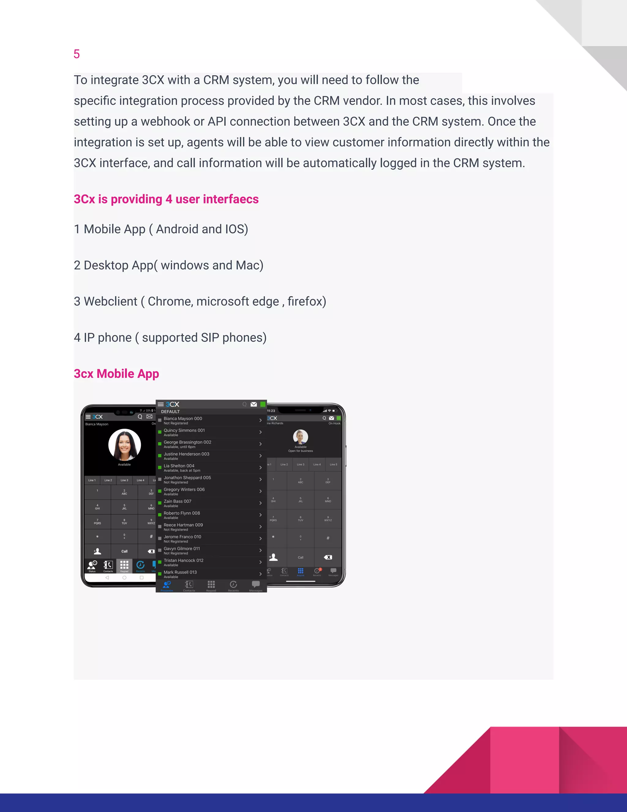 Techbot 3cx Partner - 3cx Features | PDF