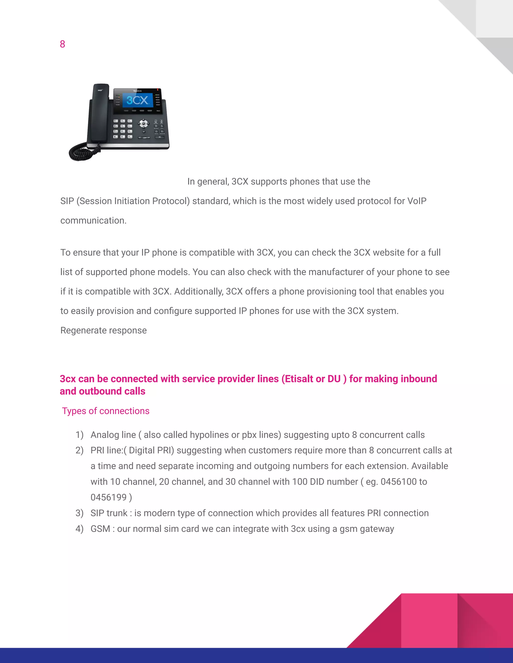Techbot 3cx Partner - 3cx Features | PDF