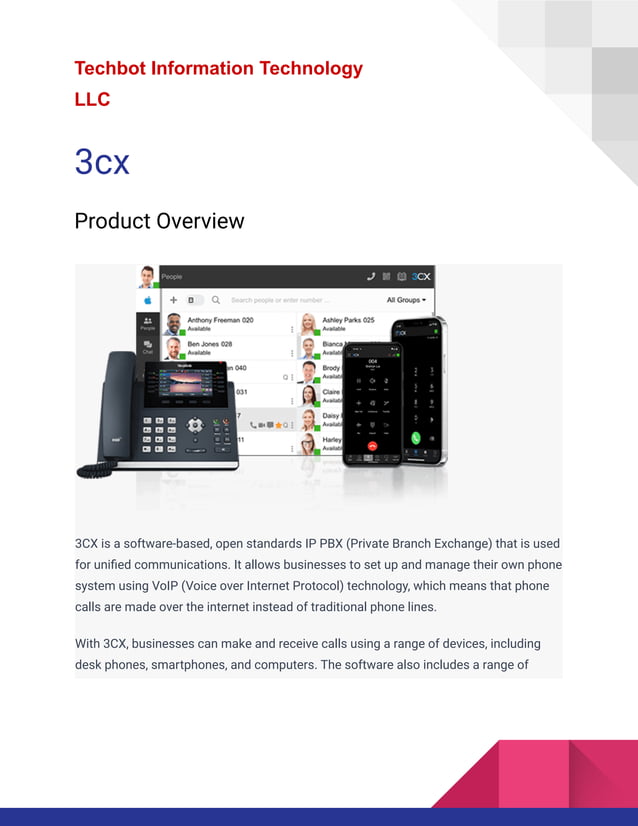Techbot 3cx Partner - 3cx Features | PDF | Web Conferencing | Computer Software and Applications