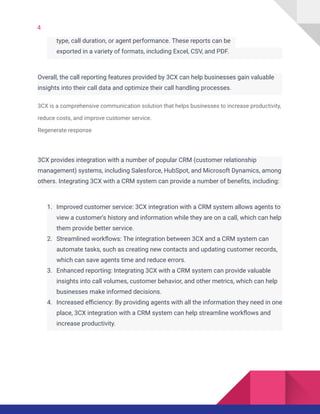 Techbot 3cx Partner - 3cx Features | PDF