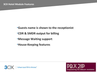 3CX hotel module | PPT