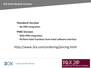 3CX hotel module | PPT